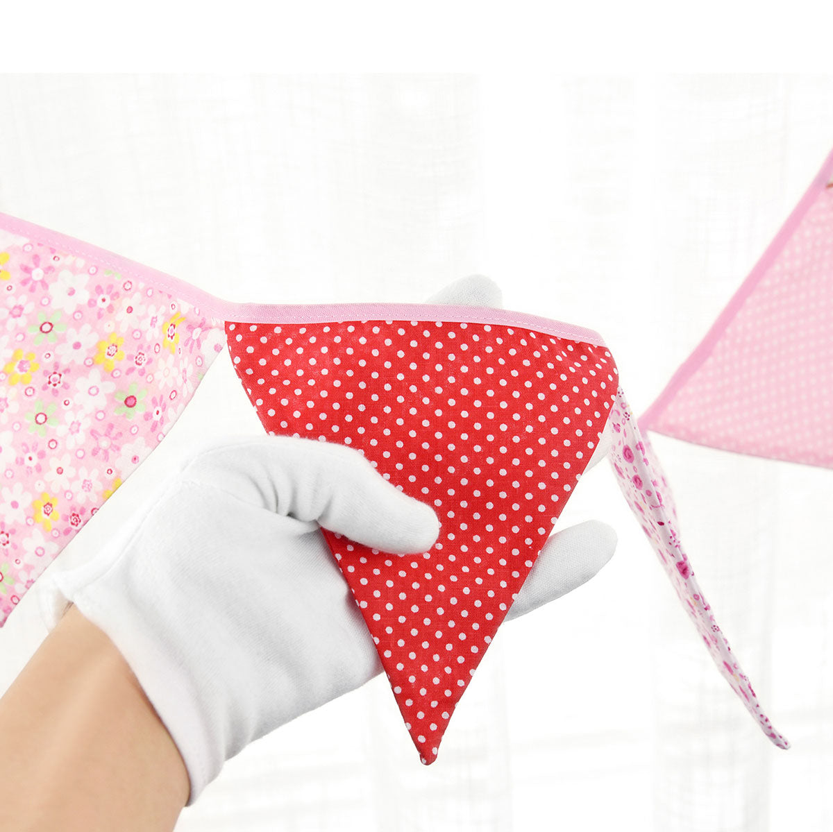 Pink Cotton Pennant Banners - FiveSeasonStuff