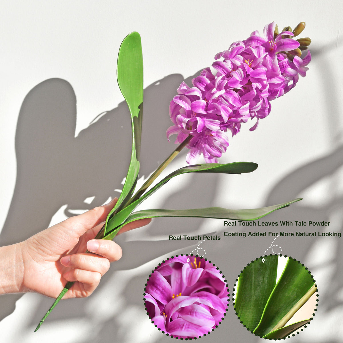 Real Touch Hyacinth (Fuchsia Pink) Artificial Flowers ‘Petals Feel and – FiveSeasonStuff