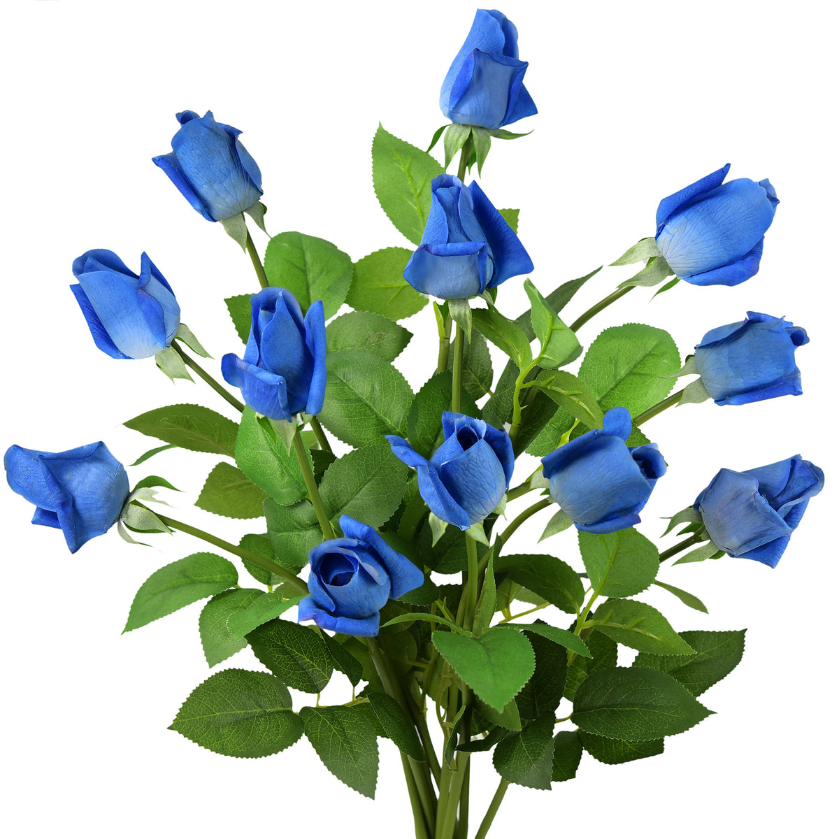 Dusky French Blue Long Stem 21 inches Roses Real Touch Silk Artificial ...