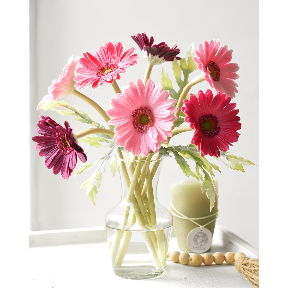 Real Touch Gerbera Daisy Artificial Flowers Arrangement & Wedding Bouq ...