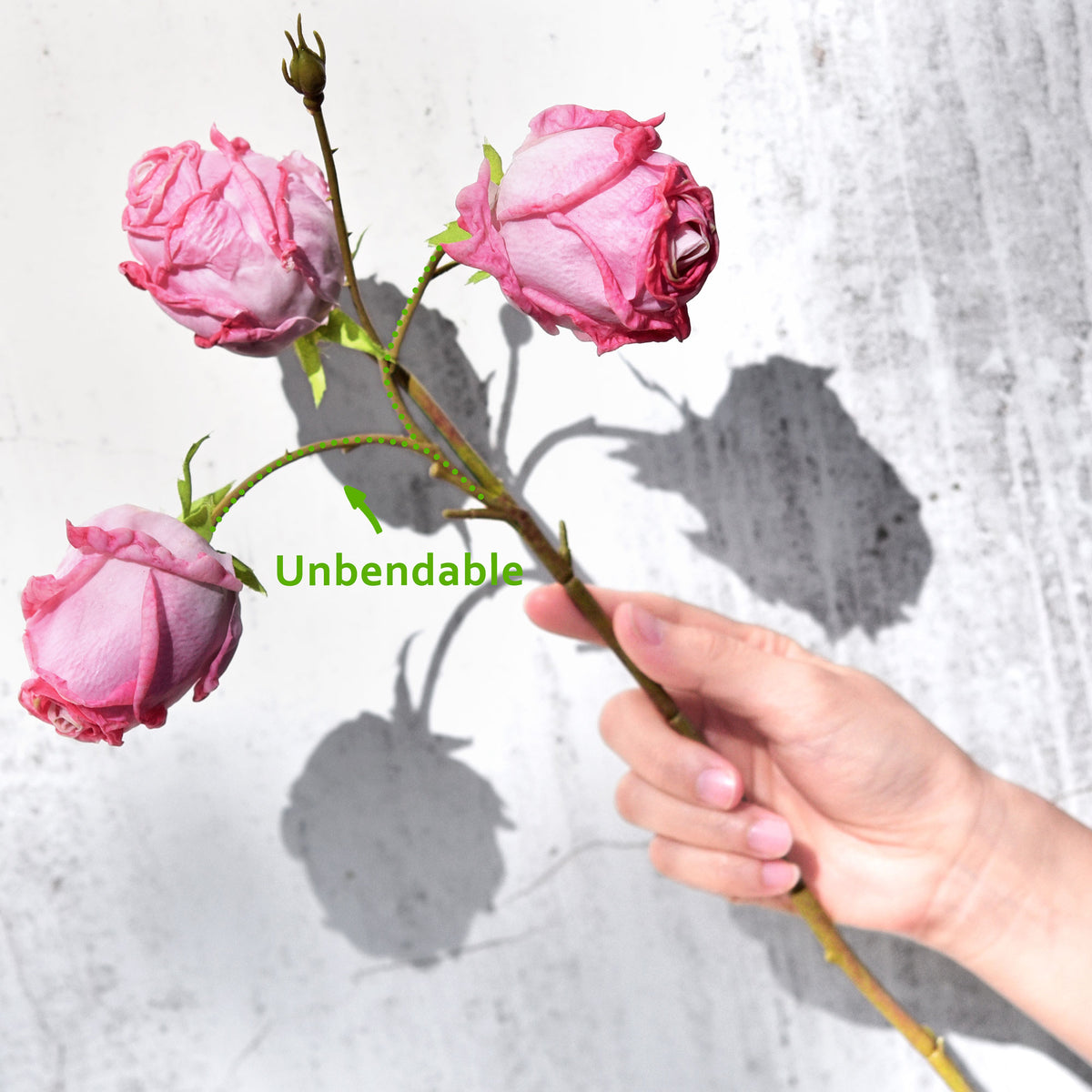 Rosy Purple Dried Look Real Touch Silk Roses Artificial Flowers 4 Stem ...
