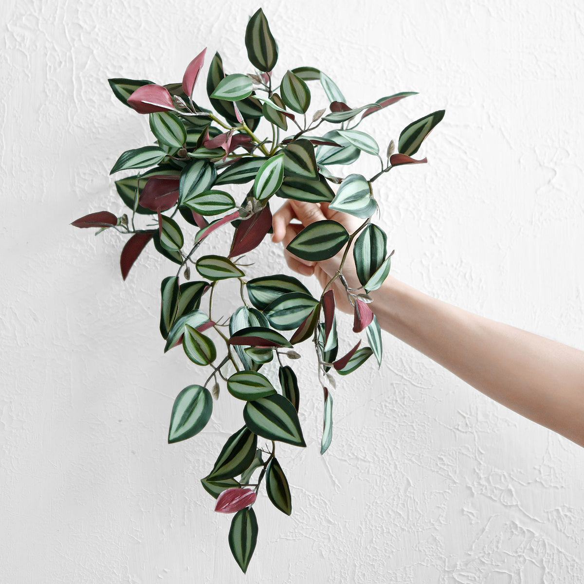 FiveSeasonStuff Real Touch Artificial Hanging Foliage Plant Tradescant
