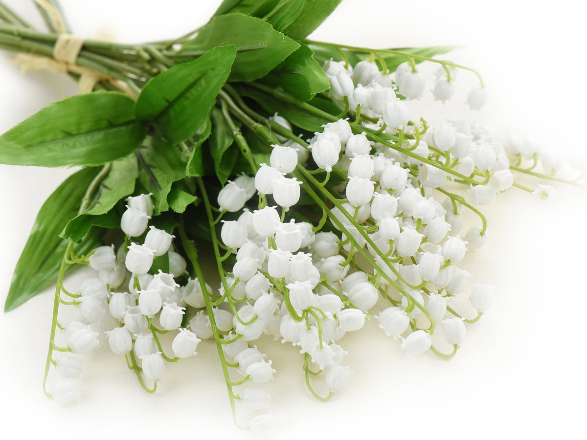 12 Stems of Artificial Lily of the Valley Flower Bouquet – FiveSeasonStuff