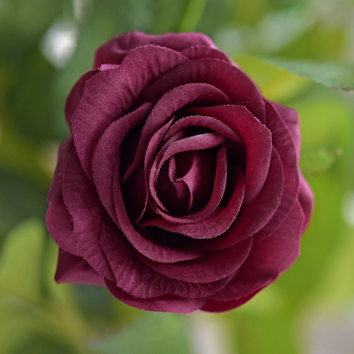 Dark Cranberry Red Real Touch Roses Artificial Silk Flowers10 Stems (A ...