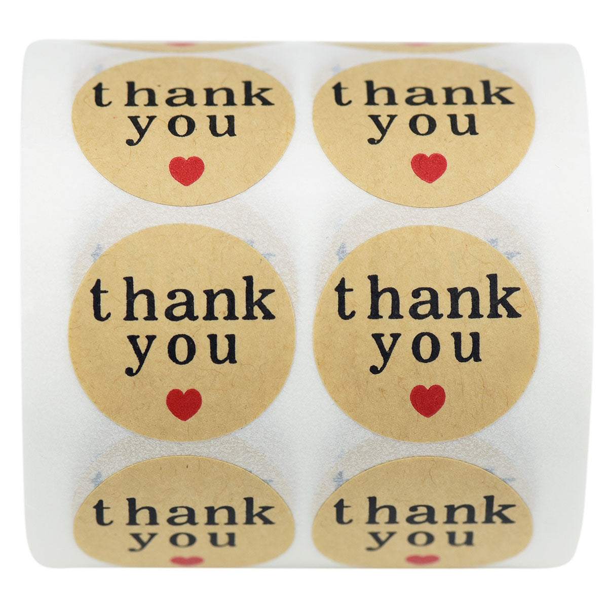 Round Shape Kraft Paper Thank you Stickers – FiveSeasonStuff