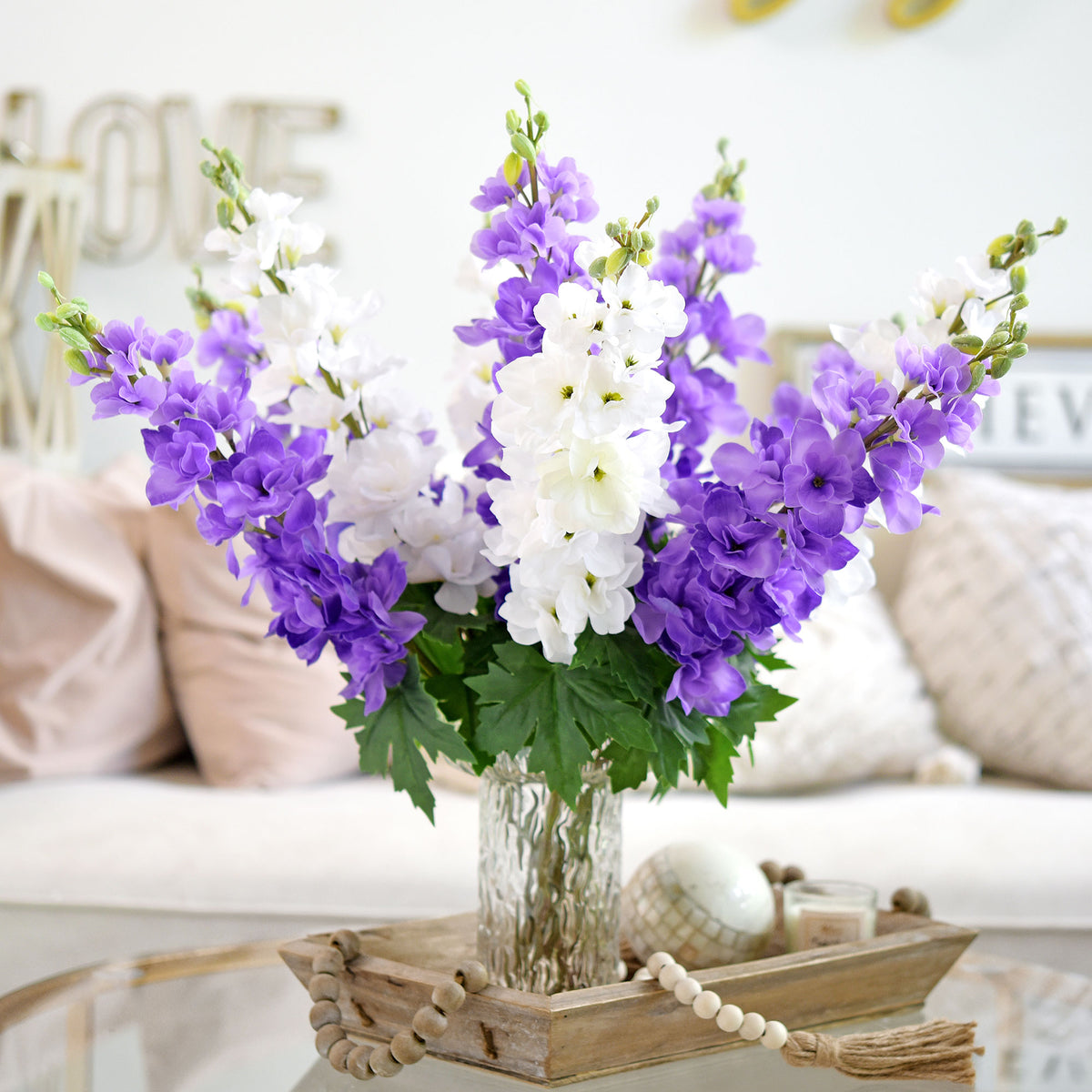 Real Touch Delphinium Violet Purple Flowers Artificial Flowers, Wildfl ...