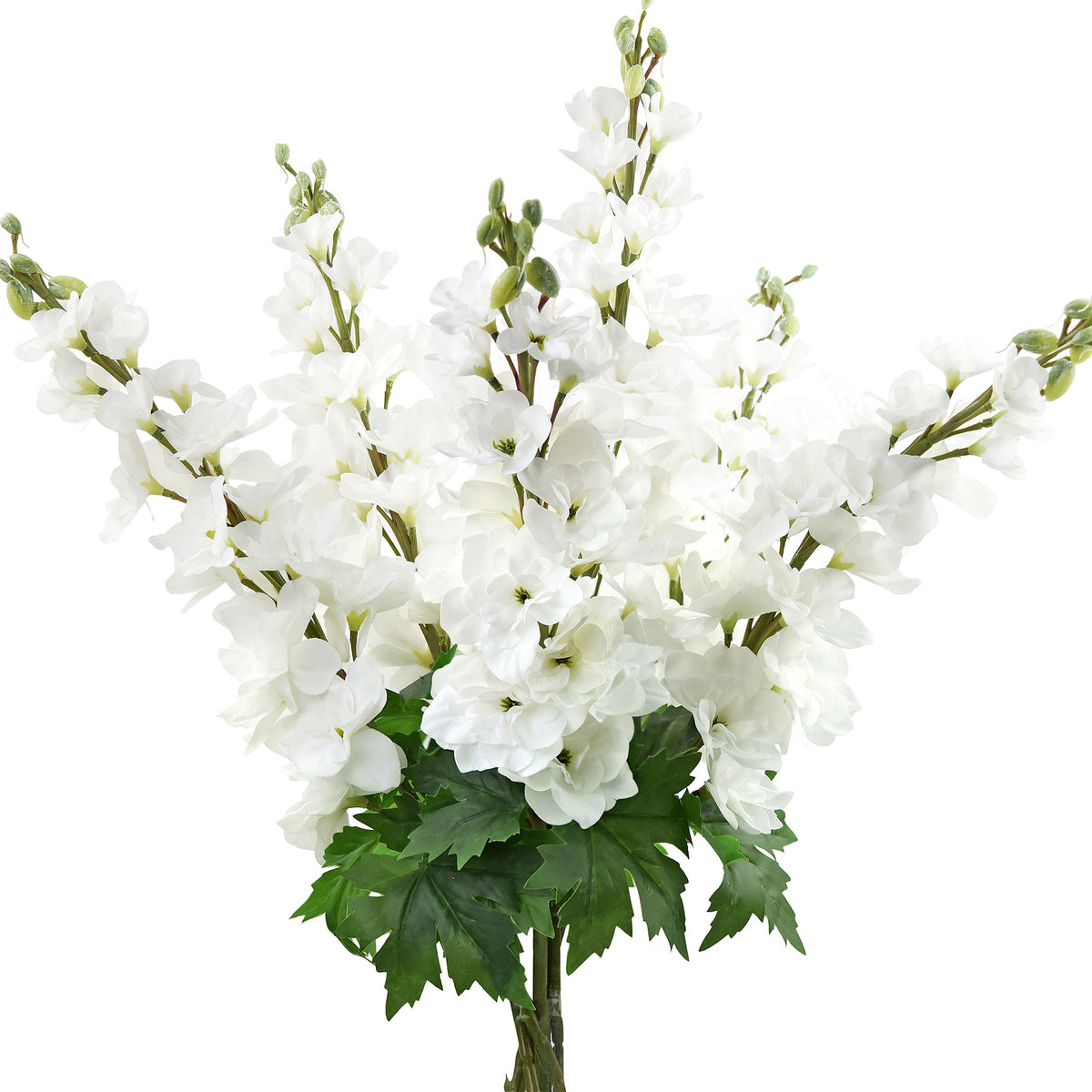 Real Touch Delphinium White Artificial Flowers, Wildflower Arrangement ...
