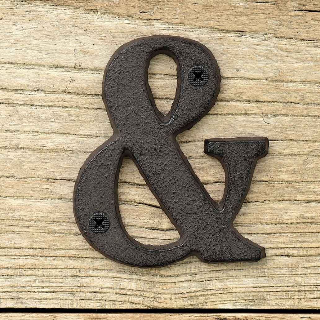 Cast Iron Ampersand Symbol House Signs - FiveSeasonStuff