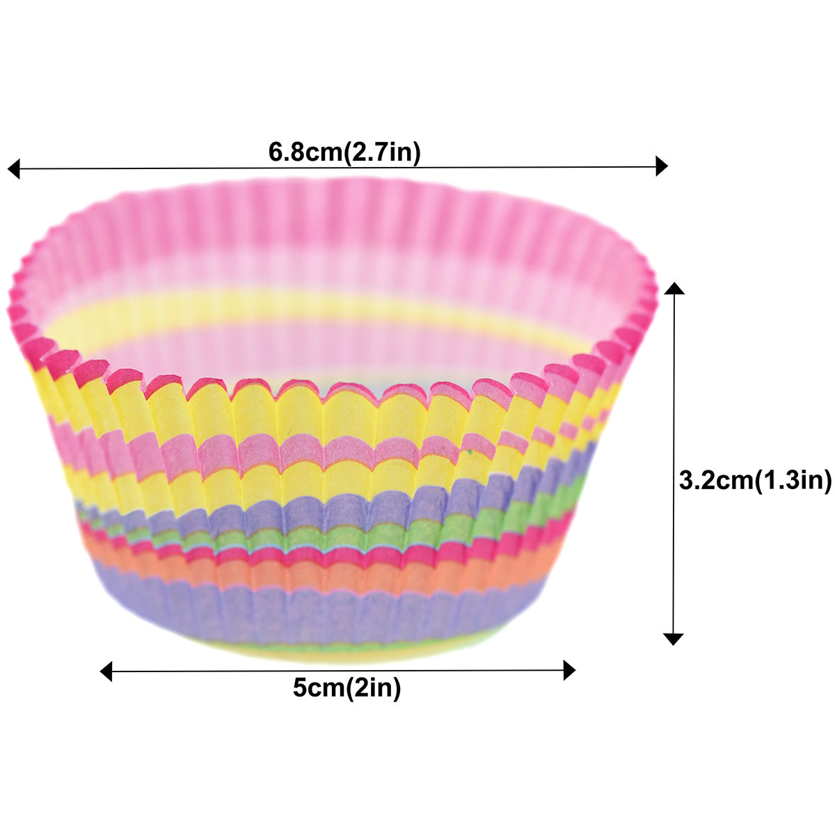 FiveSeasonStuff 100-Pack Cupcake Muffin Baking Paper Cases Liners Styl
