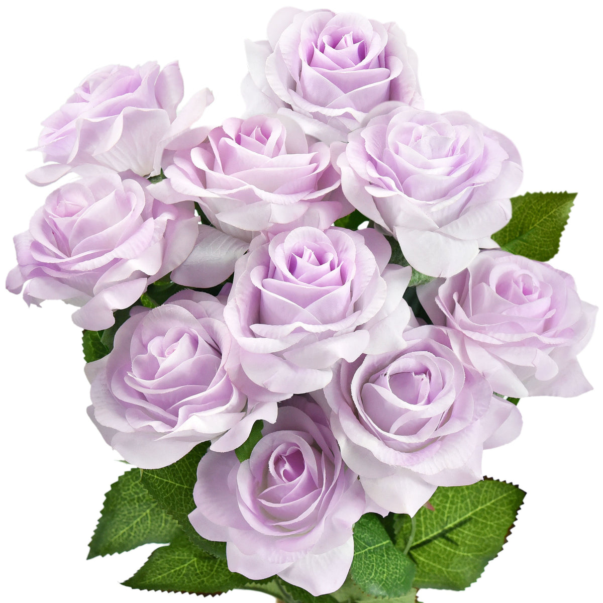 Real Touch 10 Stems "Pale Purple" Silk Artificial Roses Flowers ‘Petal ...