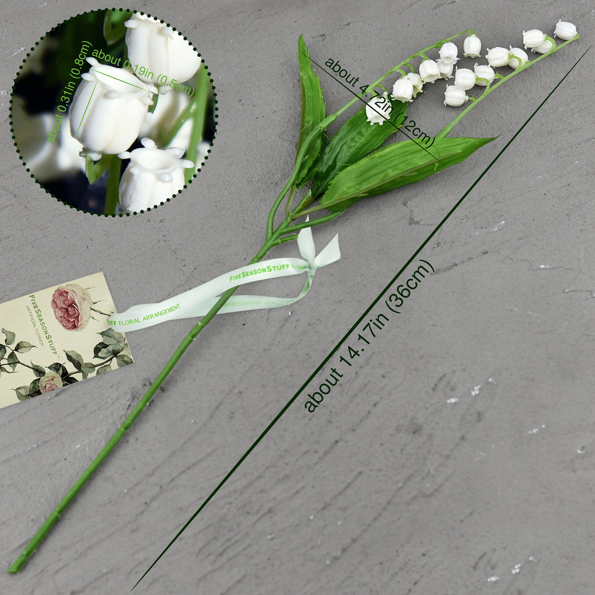 12 Stems of Artificial Lily of the Valley Flower Bouquet – FiveSeasonStuff