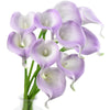 Pale Violet Real Touch Calla Lilies Artificial Flower Bouquet 10 Stems ...